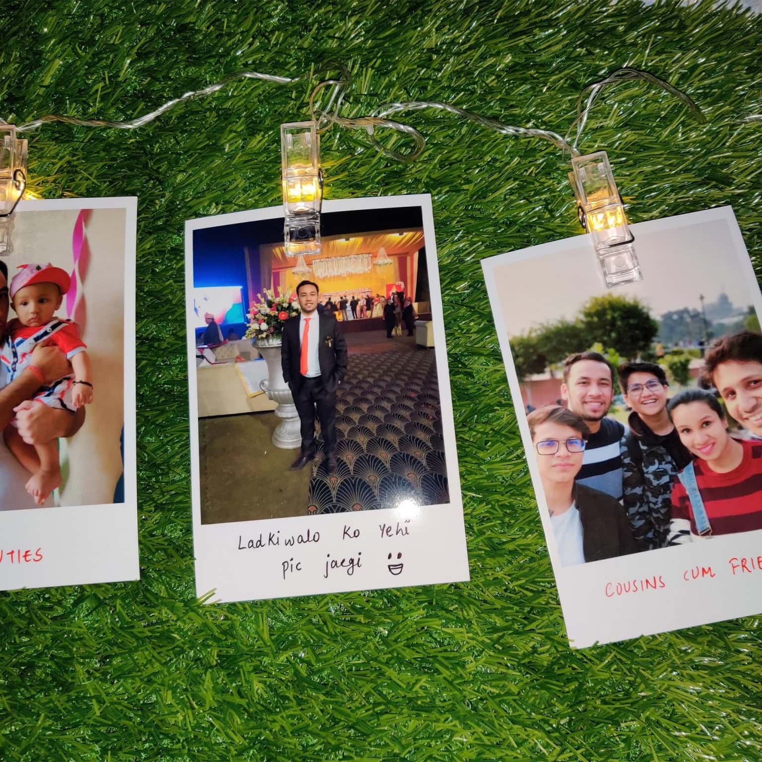 Polaroid Photos with LED Lights - Amazing effect in room