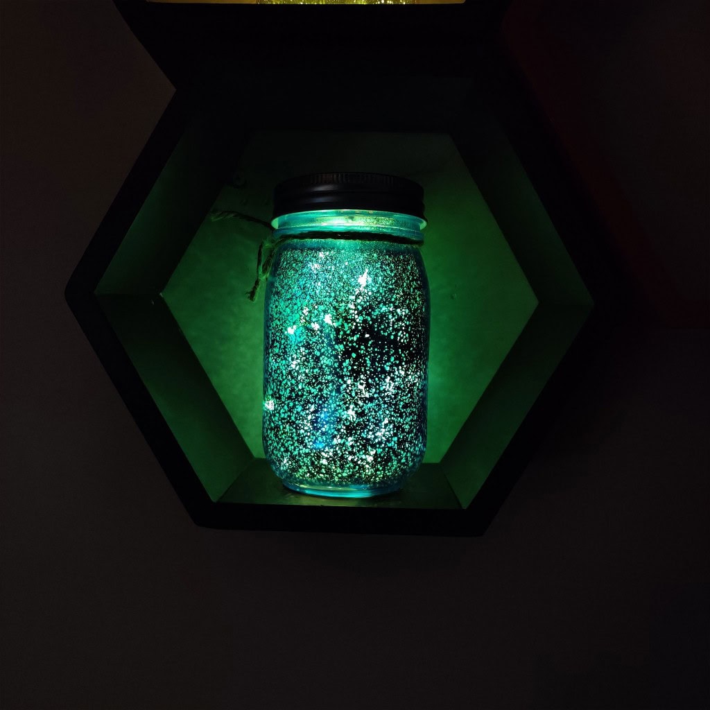 Blue Magic Jar Light | Glittery effect at night - Use as night lamp