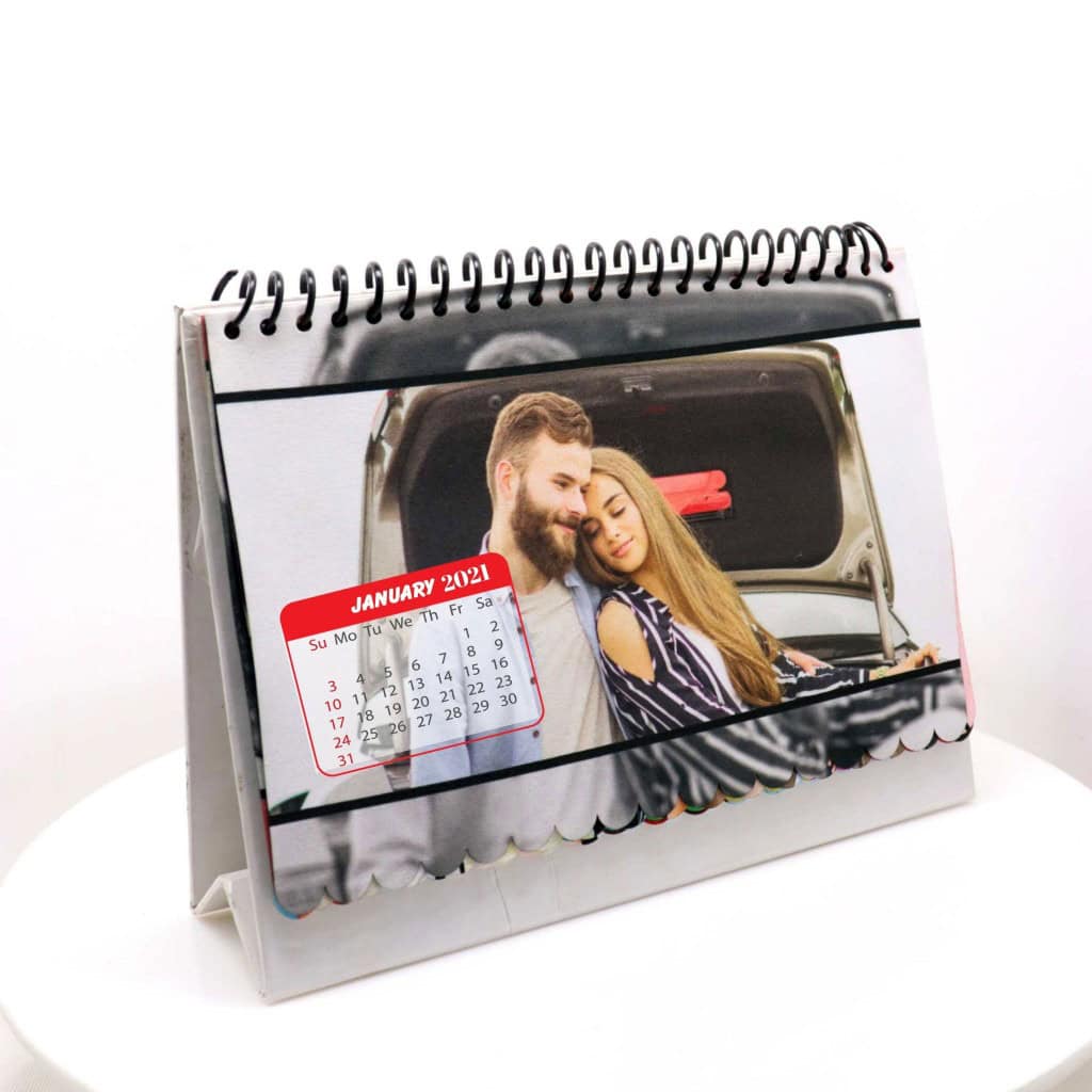 Personalized 2021 Desk Calendar | Printed on Fabric - Long lasting