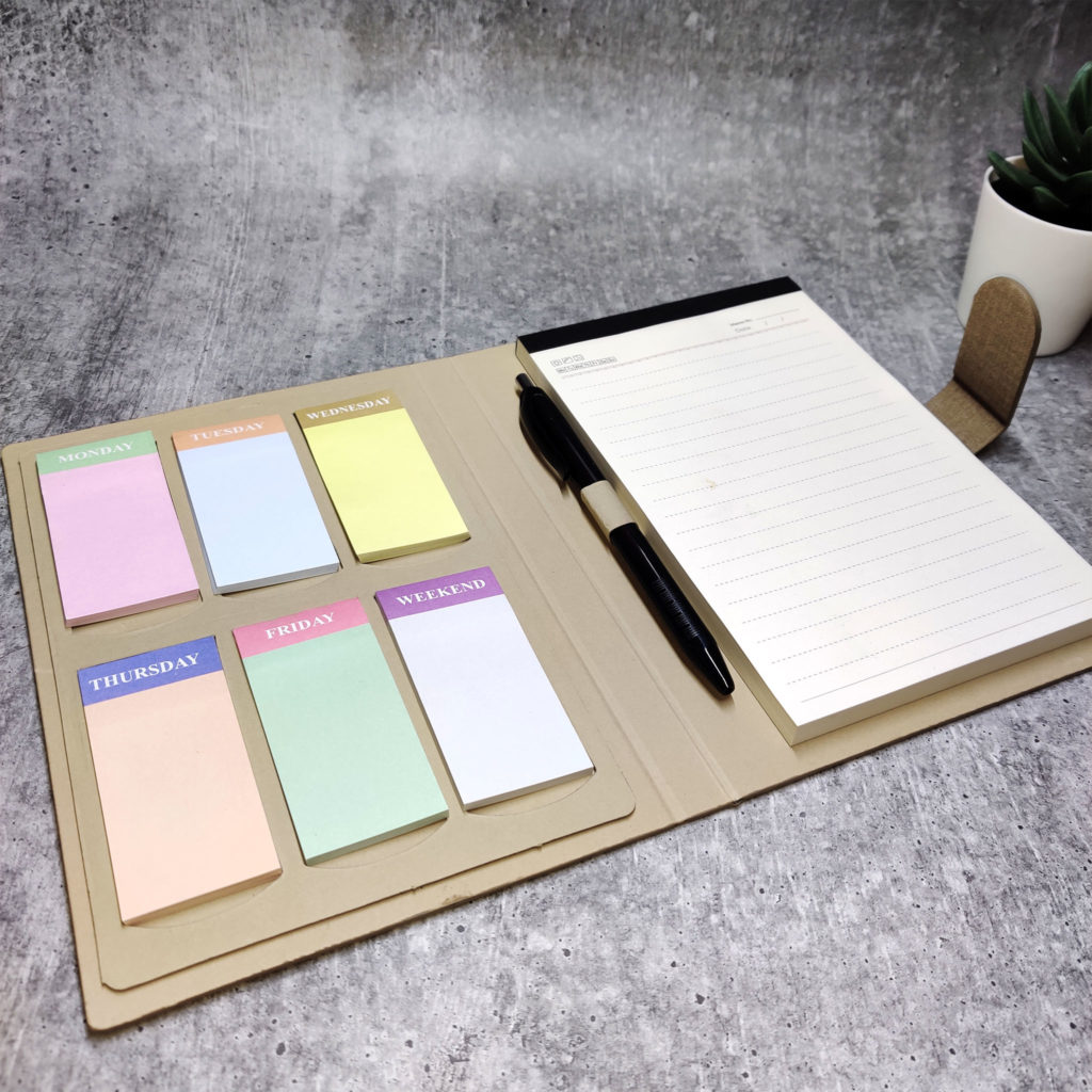 Personalized Notepad with Sticky | Office stationery | Desk utility